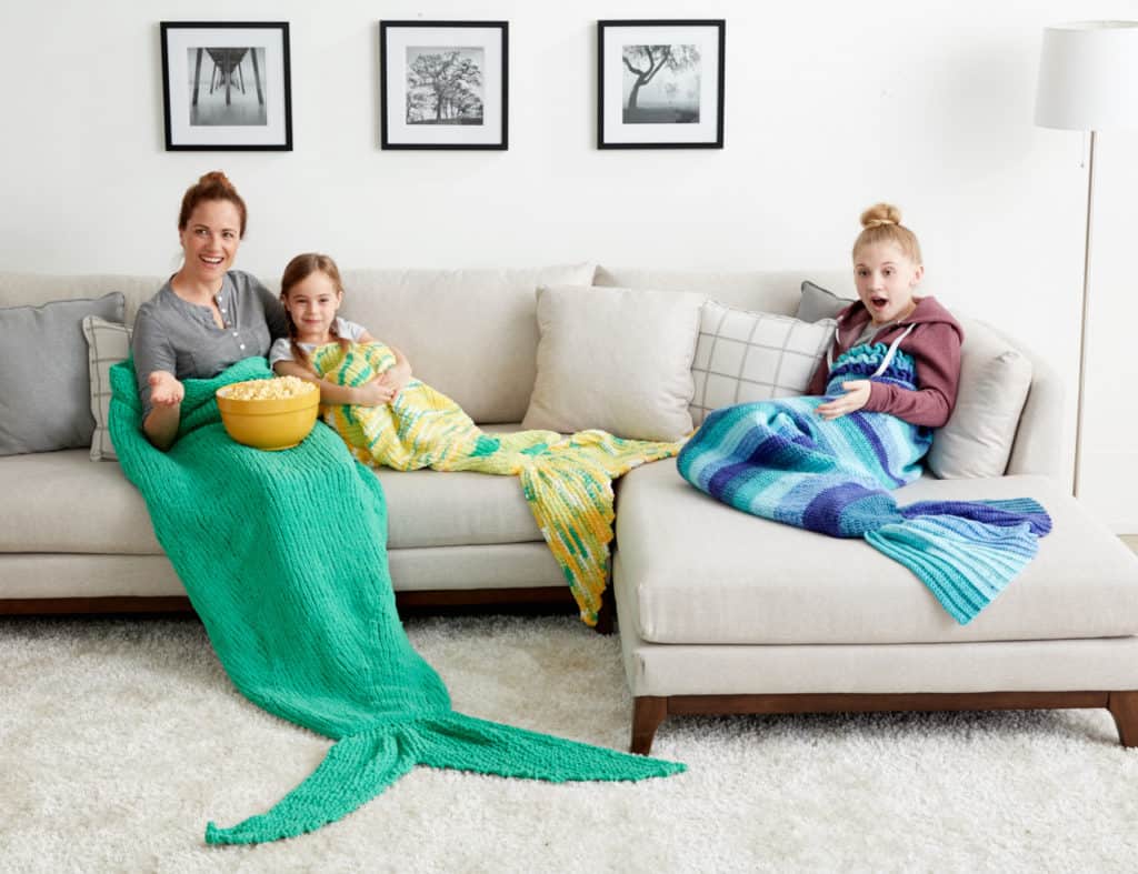 Mermaid Tail Snuggle Sack | Yarnspirations - GoodKnit Kisses