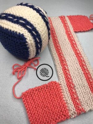 Easy loom knit rattle ball pattern to entertain your baby