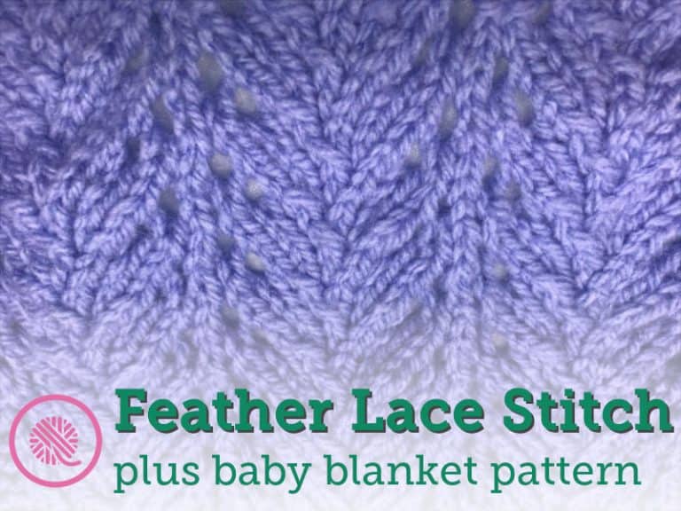 feather lace stitch for loom knitters with instructions, tutorial video ...