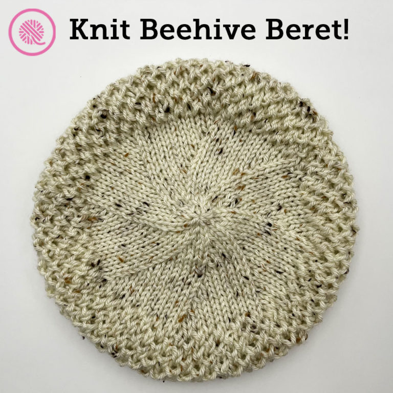 Make a Stylish Beehive Waffle Knit Hat with my Free Pattern!