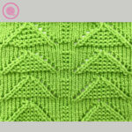 Loom Knit Garter Inverted V Eyelet Lace Stitch Pattern - GoodKnit Kisses