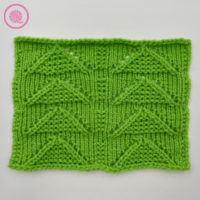 Loom Knit Garter Inverted V Eyelet Lace Stitch Pattern - GoodKnit Kisses