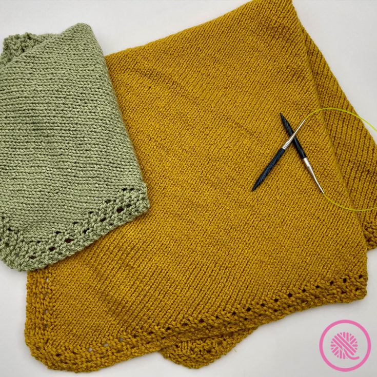 Learn to Needle Knit Grandma's Eyelet Blanket! - GoodKnit Kisses
