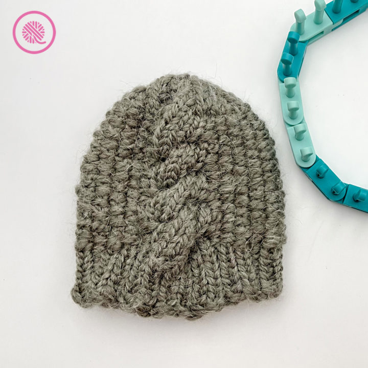 Cozy Alert! Loom Knit Cabled Linen Hat - GoodKnit Kisses