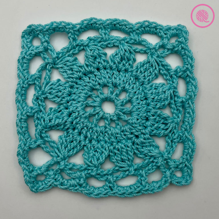 The Crochet Sunflower Square will brighten your day!