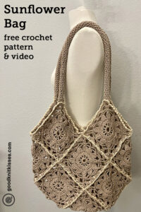 Make a Beautiful Crochet Sunflower Bag! - GoodKnit Kisses