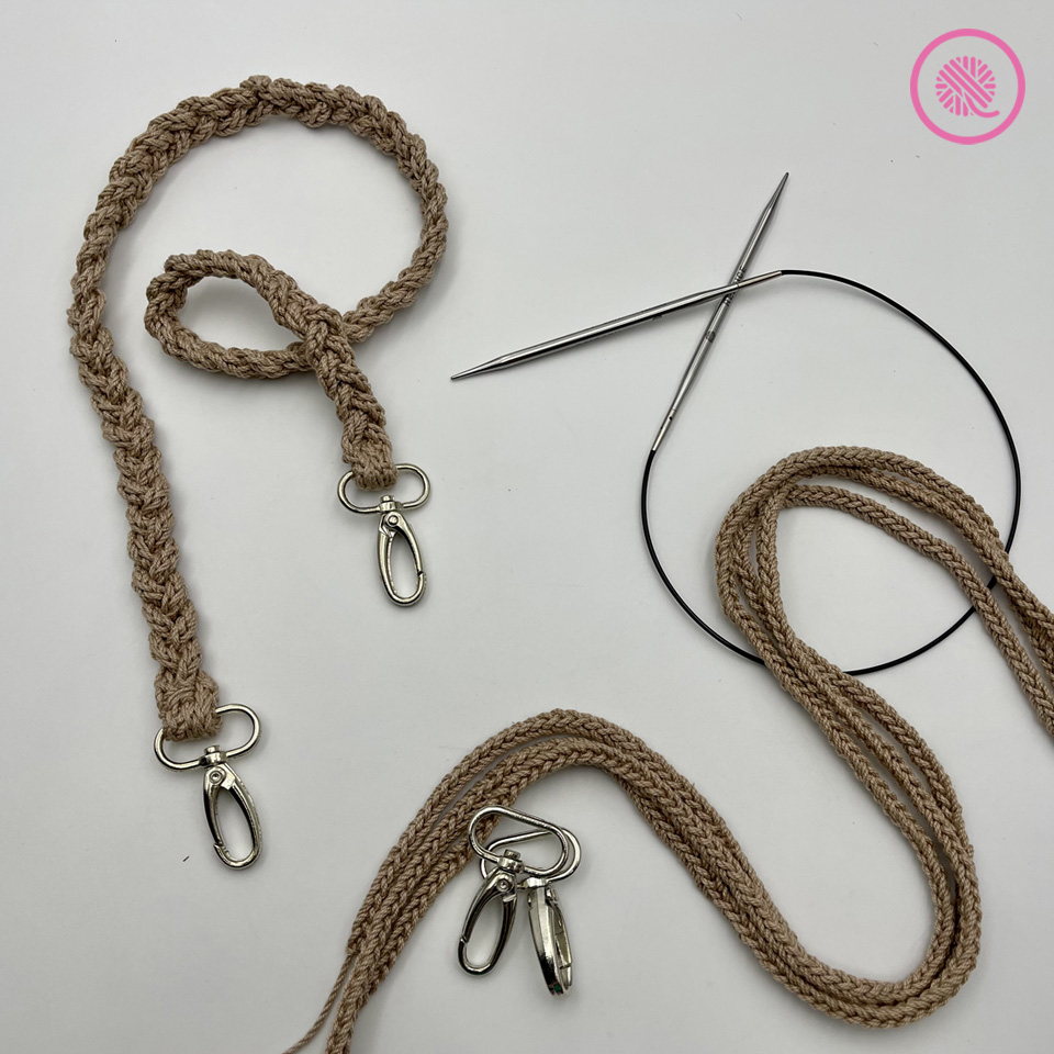 Beginner Needle Knit I-Cord Braided Handle/Strap - GoodKnit Kisses