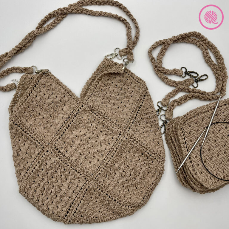Free Pattern: Easy Needle Knit Eyelet Bag - GoodKnit Kisses