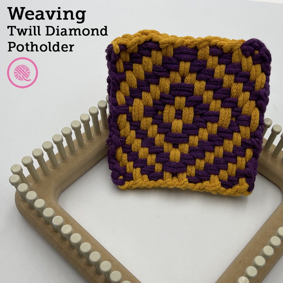 How to Weave the Twill Diamond Potholder - GoodKnit Kisses