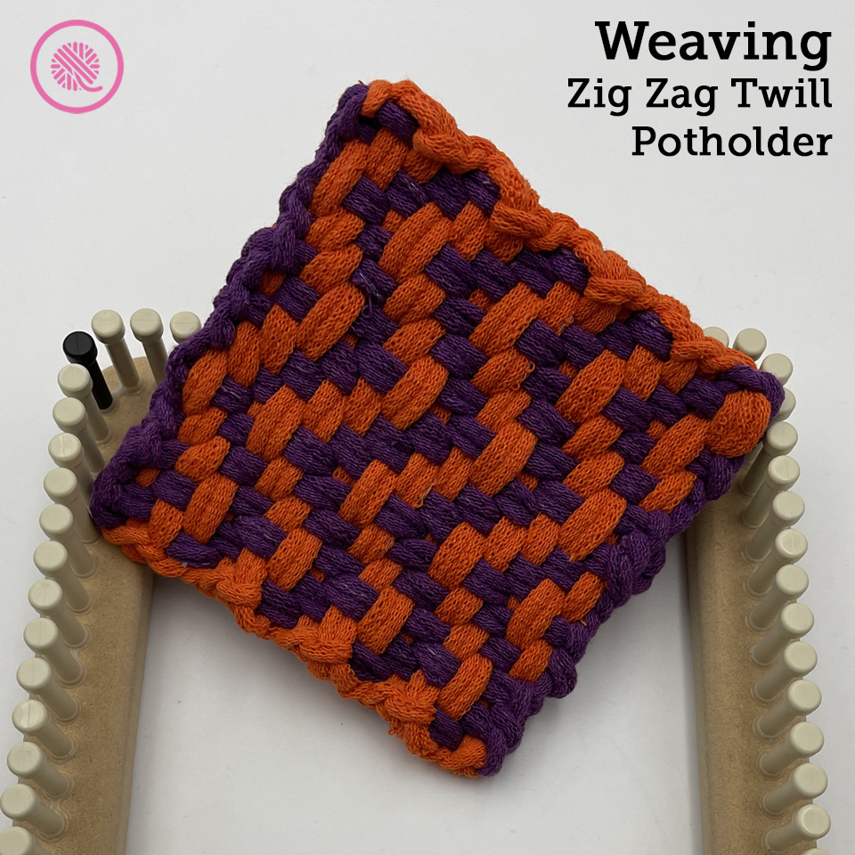 How to Weave a Zig Zag Twill Potholder - GoodKnit Kisses