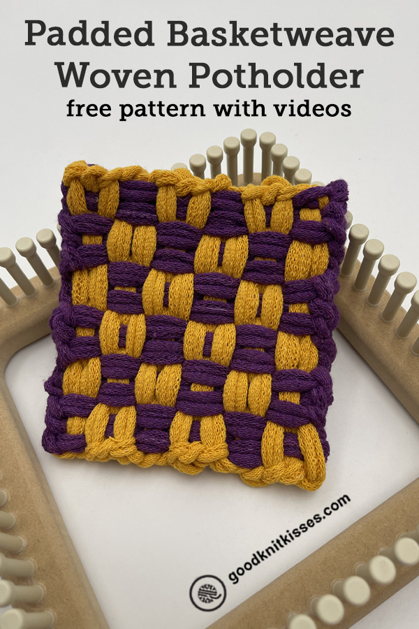 How to Weave the Padded Basketweave Potholder - GoodKnit Kisses