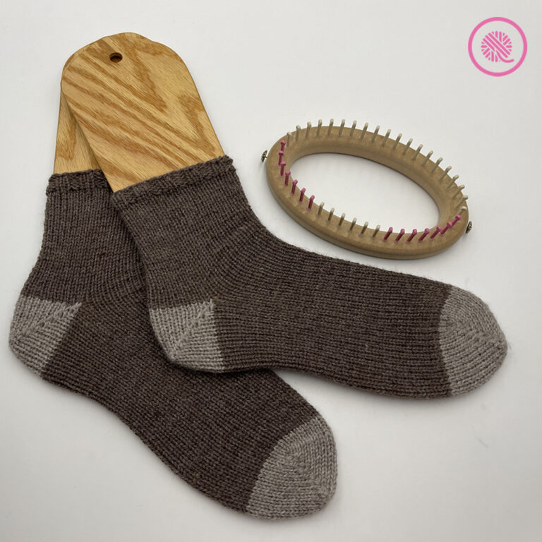 Loom Knit Basic Toe-Up Socks - GoodKnit Kisses