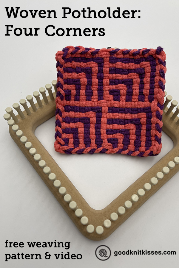Woven Four Corners Potholder Pattern - GoodKnit Kisses