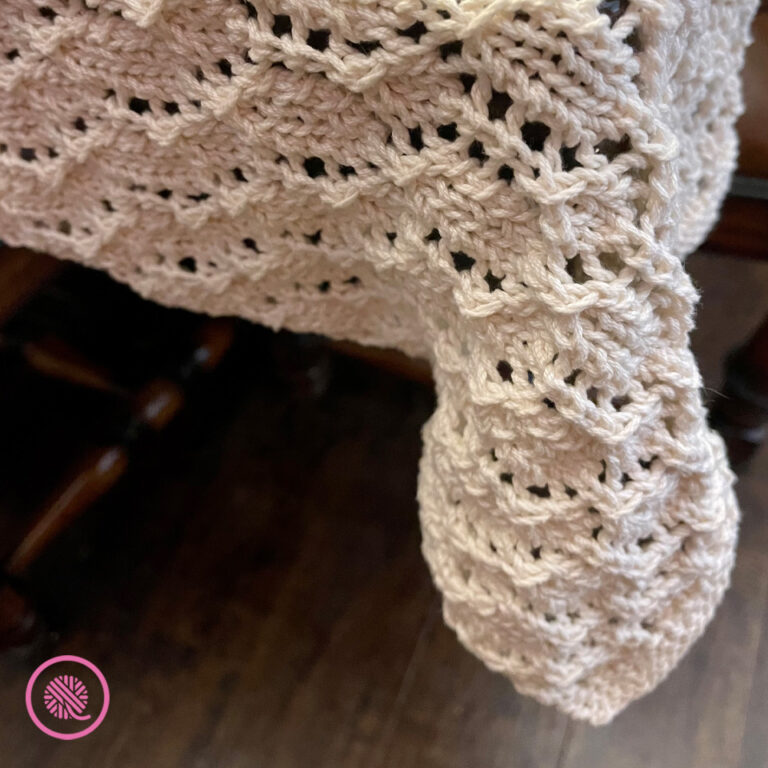 Beautiful Loom Knit Lacy Tablecloth - GoodKnit Kisses