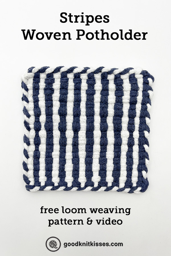 Easy Woven Stripes Potholder - GoodKnit Kisses