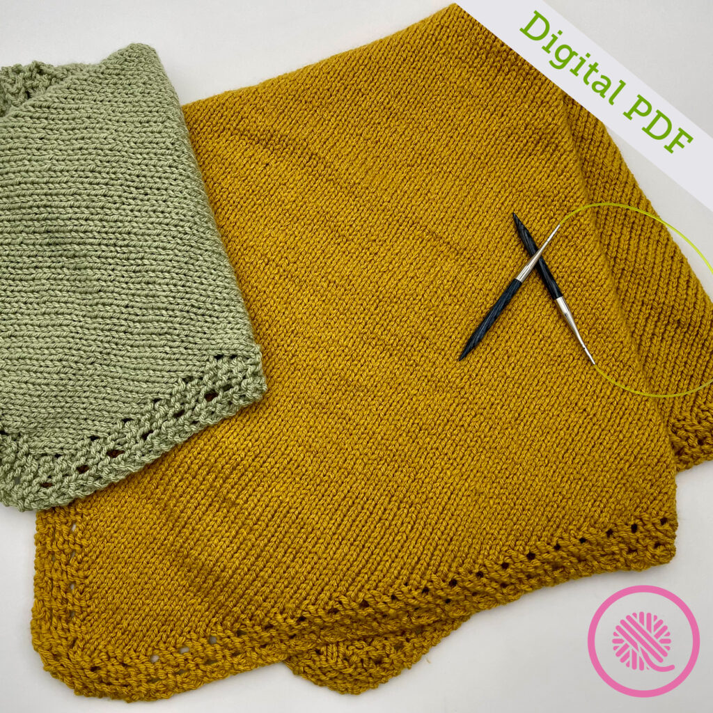 PDF: Needle Knit Grandma's Eyelet Blanket - GoodKnit Kisses