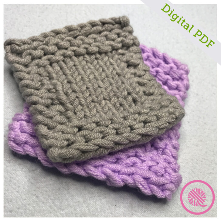 PDF: Loom Knit Basic Coasters - GoodKnit Kisses
