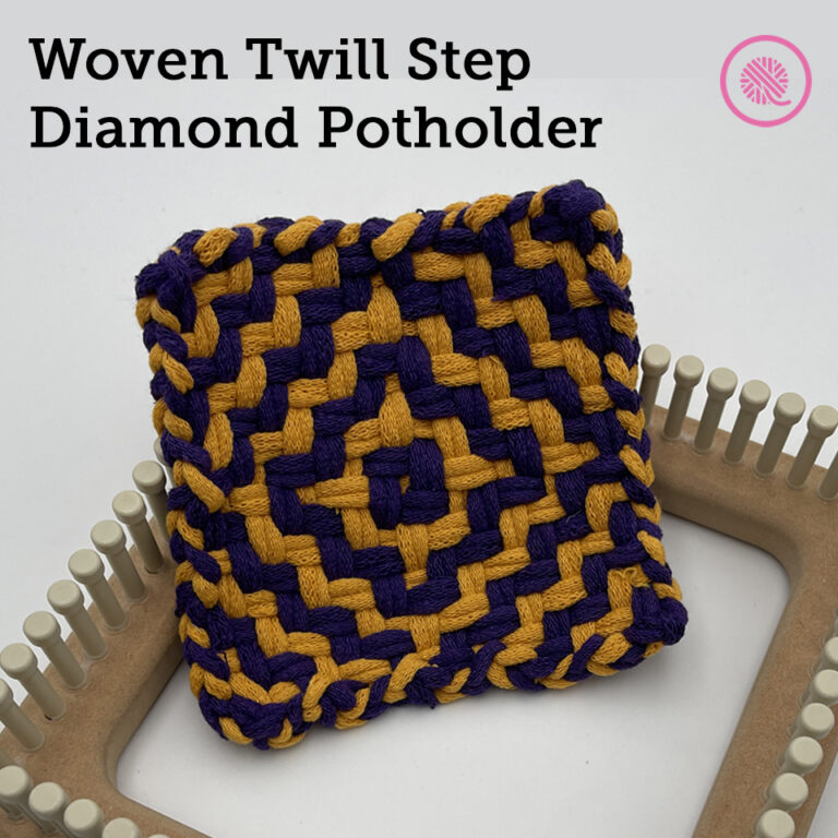 Beautiful Woven Twill Step Diamond Potholder - GoodKnit Kisses