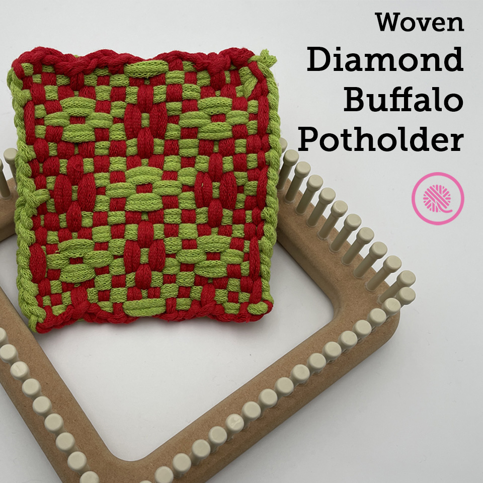 Make the Festive Diamond Buffalo Weaving Design! - GoodKnit Kisses