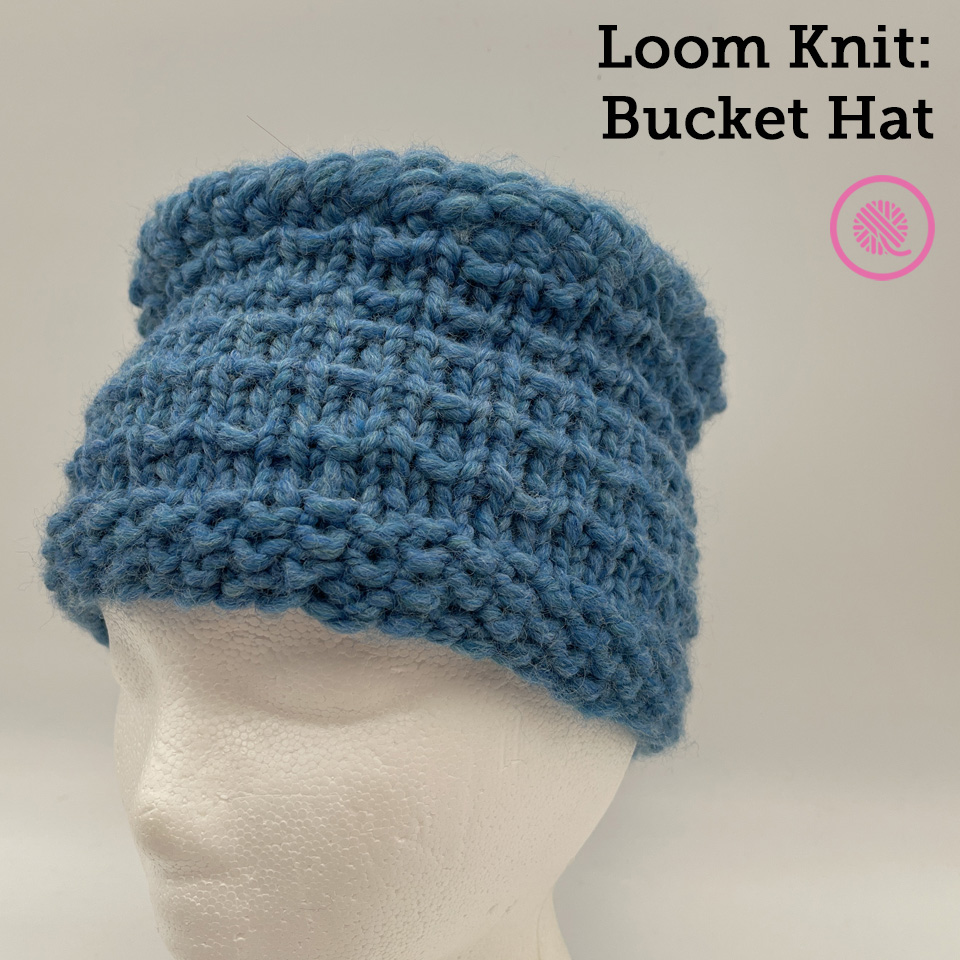 Loom Knit a Bucket Hat with a Woven Crown! - GoodKnit Kisses