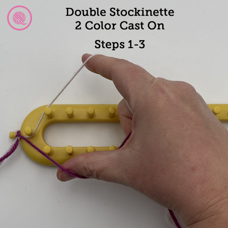 Double Loom Knit 2 Color Stockinette - GoodKnit Kisses