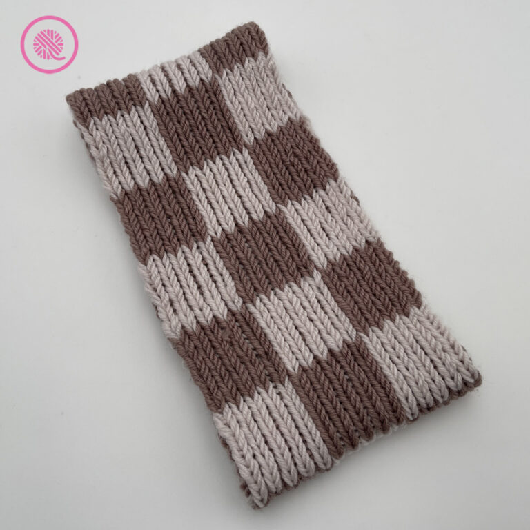 Loom Double Knit Checkerboard Design | Free Cowl Pattern - GoodKnit Kisses